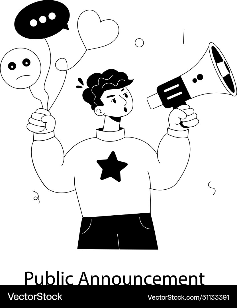 Public announcement Royalty Free Vector Image - VectorStock