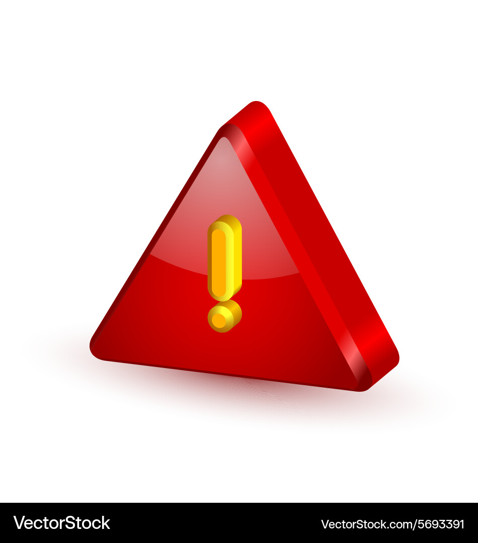 Security alert triangle symbol Royalty Free Vector Image