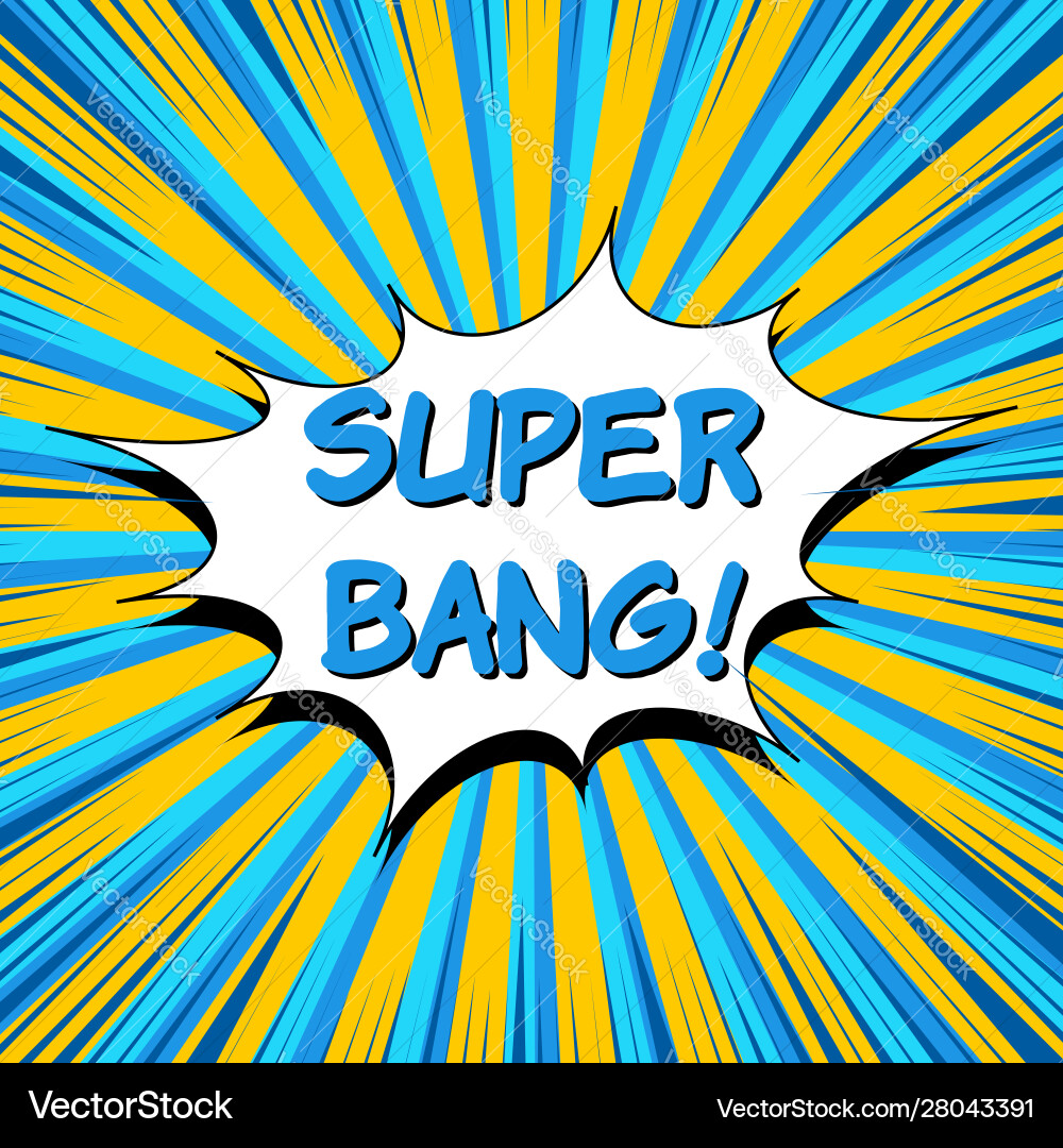 Super bang comic wording concept Royalty Free Vector Image