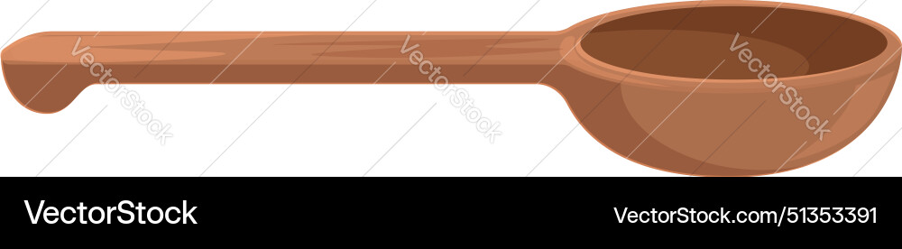 Wooden measuring spoon isolated on white Vector Image