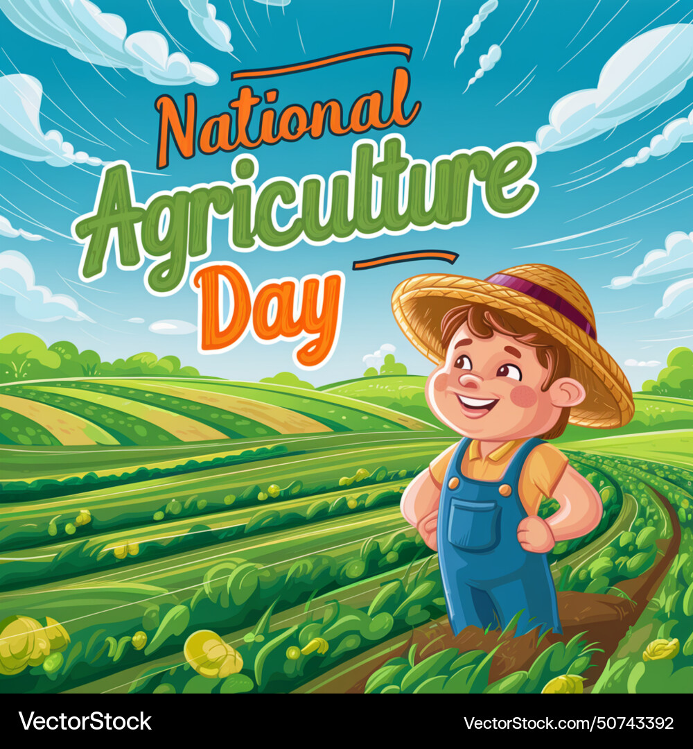 Agriculture farmer day design national Royalty Free Vector