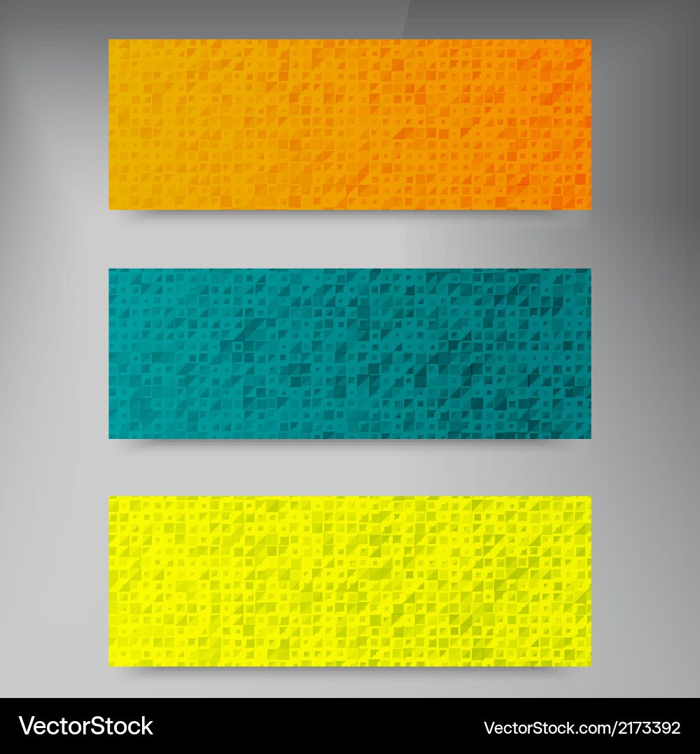 Banners and squares color set Royalty Free Vector Image