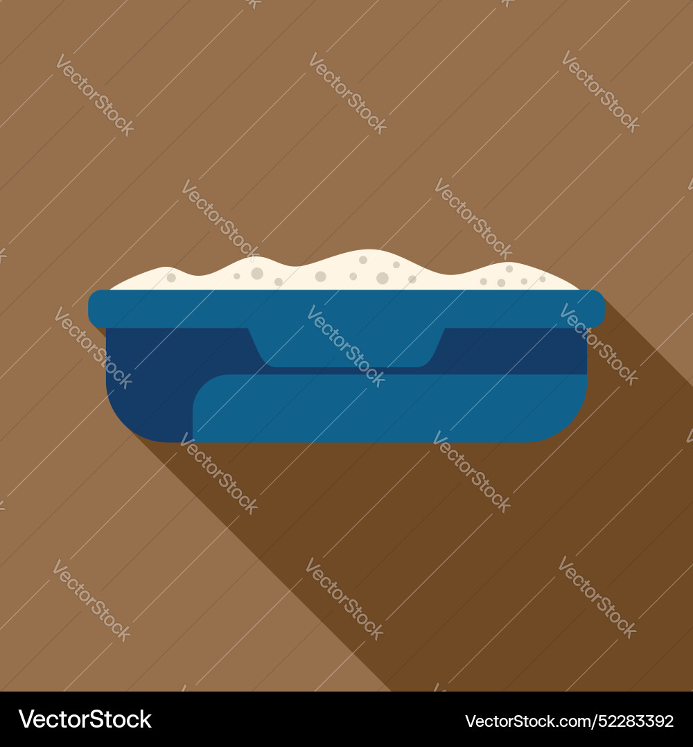 Blue litter box filled with clumping cat Vector Image