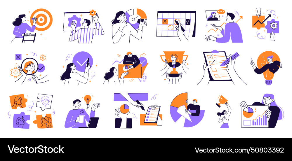 Business people work analytics data statistics Vector Image