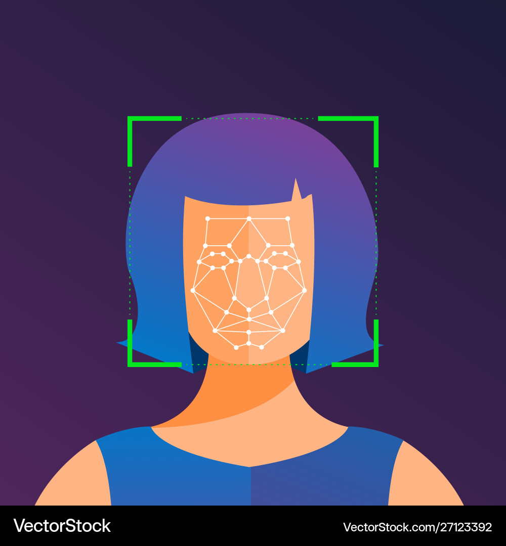Facial Recognition Technology – Royalty-Free Vector | VectorStock
