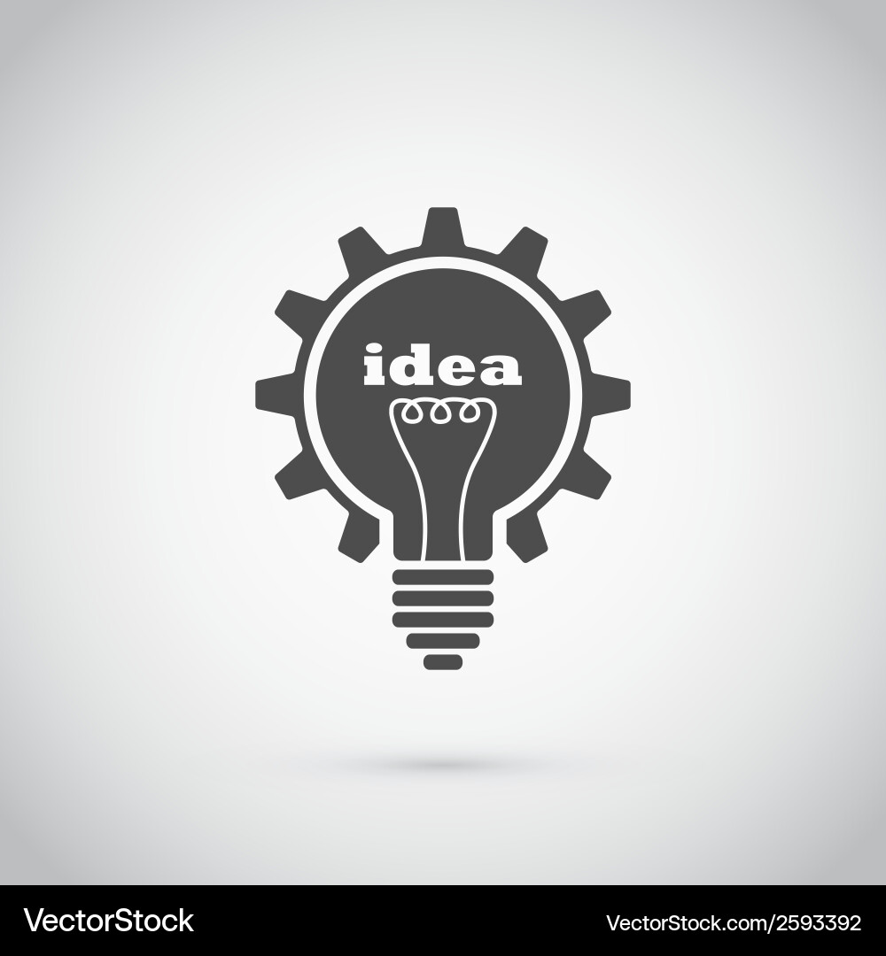 Gear bulb Royalty Free Vector Image - VectorStock