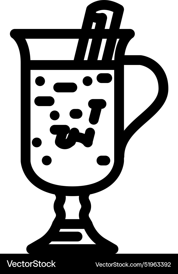 Hot cider autumn line icon Royalty Free Vector Image