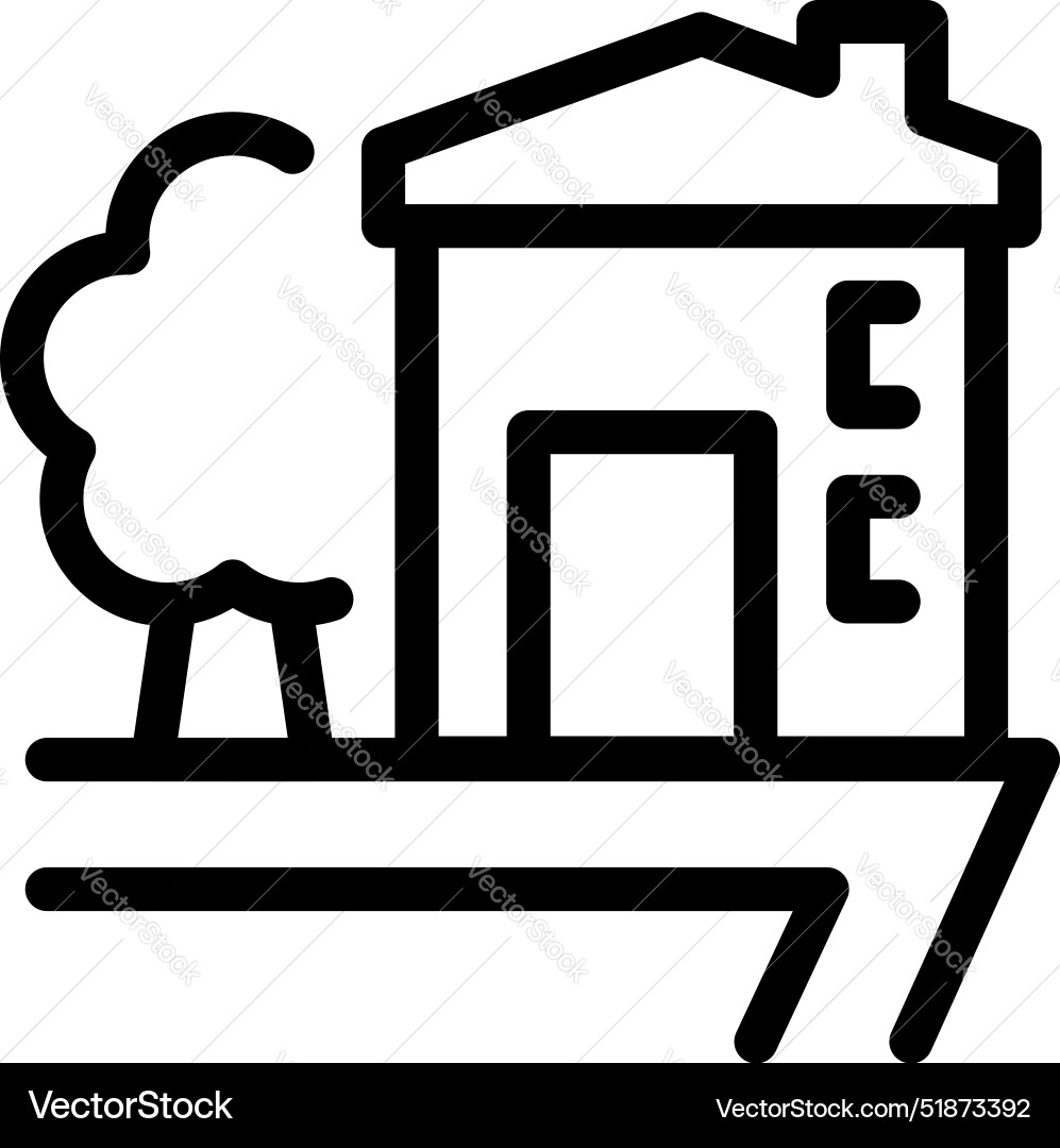 House moving on ground with landslide disaster Vector Image