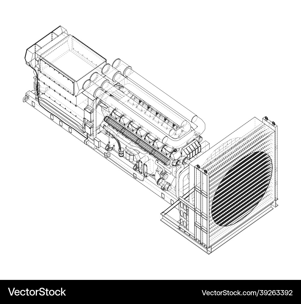 Large industrial diesel generator Royalty Free Vector Image