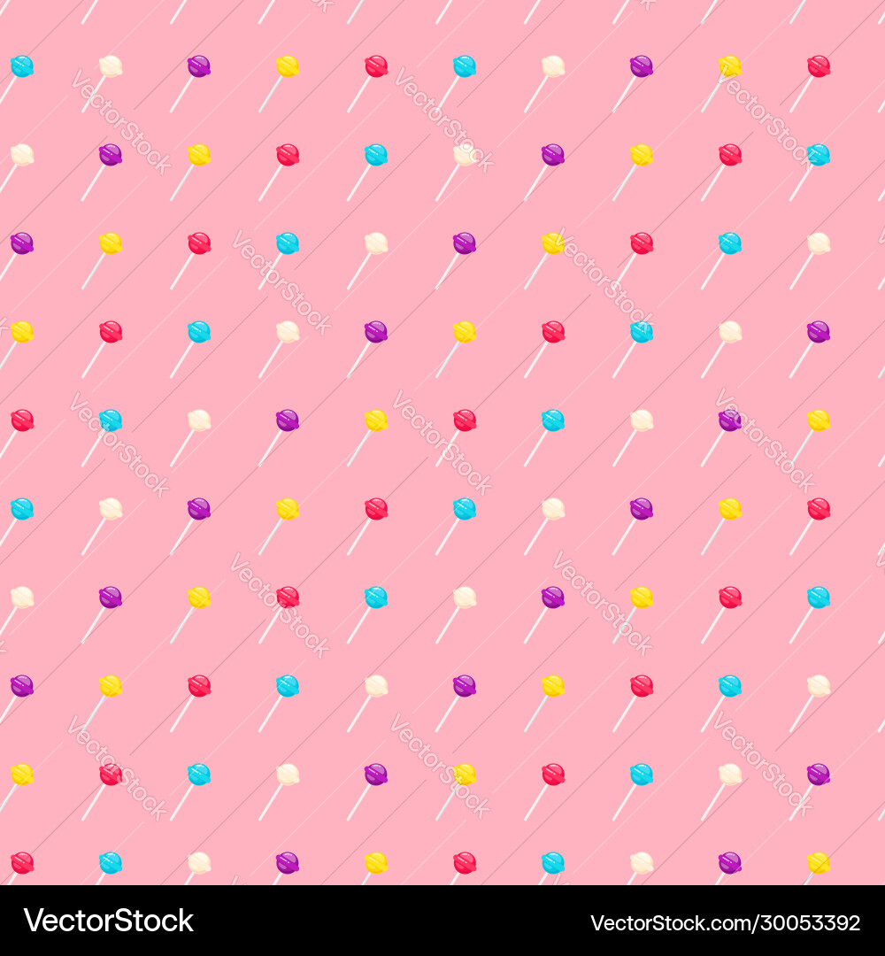 Lollipop Sweet Pattern Royalty Free Vector Image