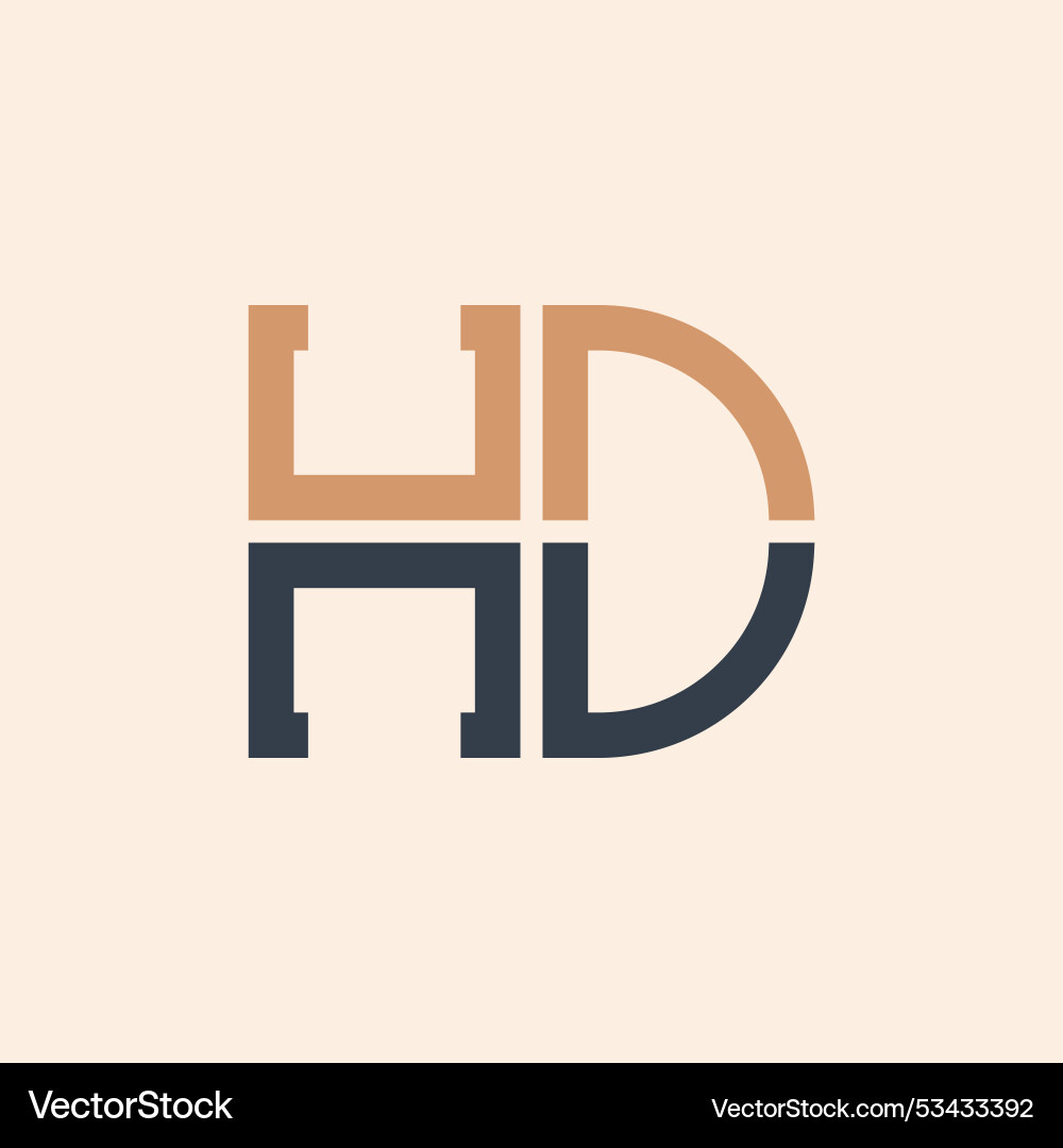 Modern hd letter logo design creative Royalty Free Vector