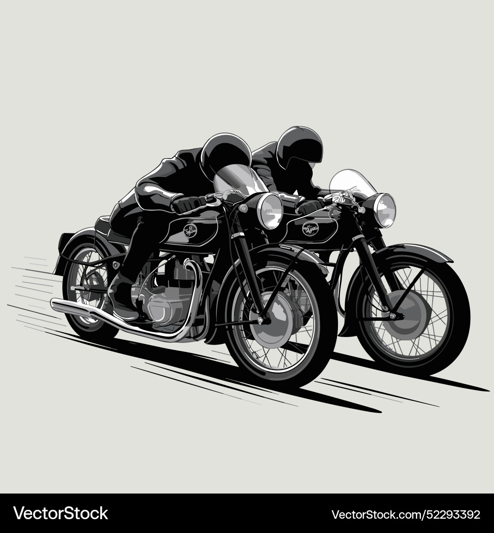 Vintage andsporty motorcycle Royalty Free Vector Image