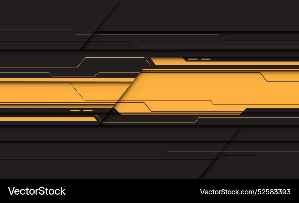 Abstract yellow black cyber futurisitc technology Vector Image
