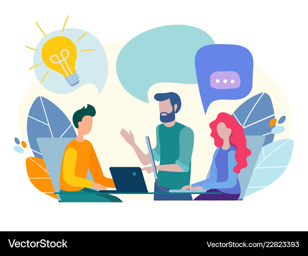 Conversation communication discussion Royalty Free Vector
