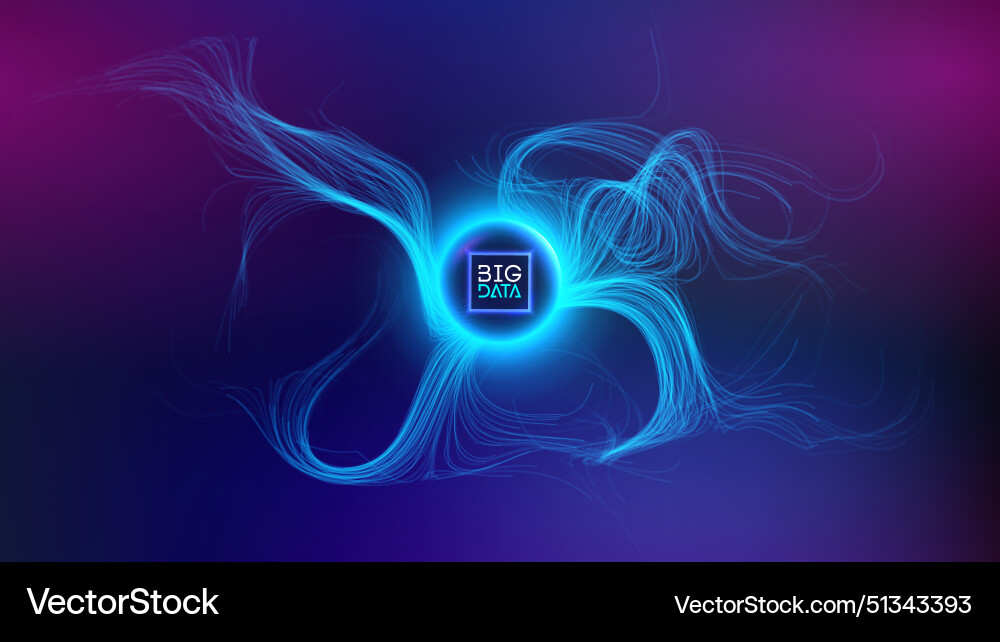 Data flow technology background information Vector Image