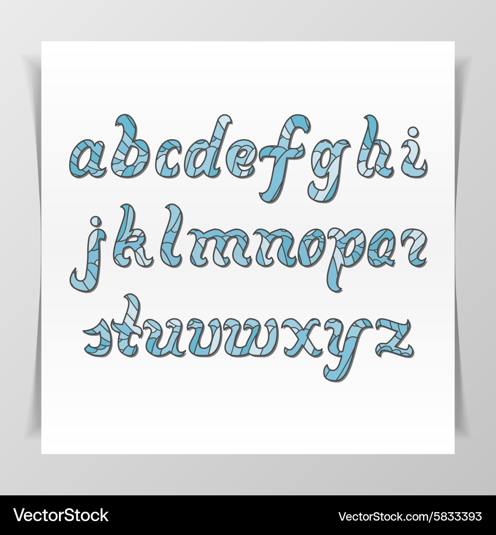 Original handwritten latin alphabet Royalty Free Vector