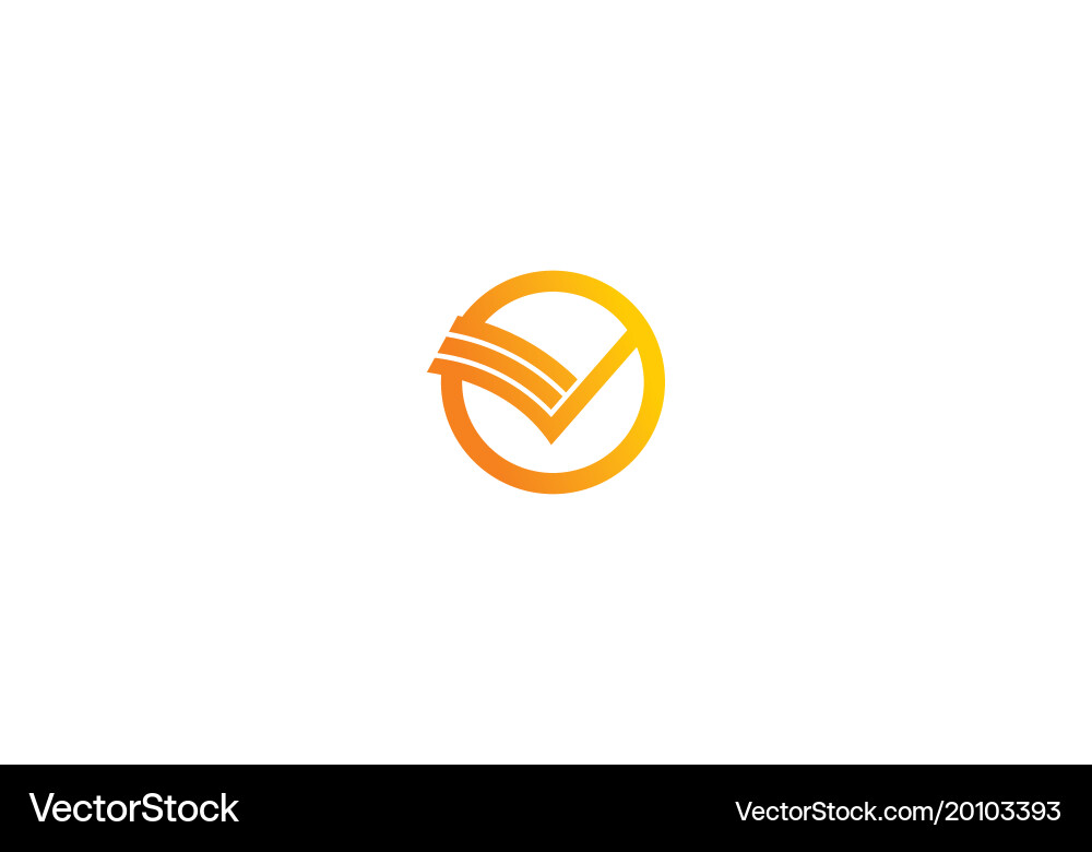 Round letter v logo Royalty Free Vector Image - VectorStock