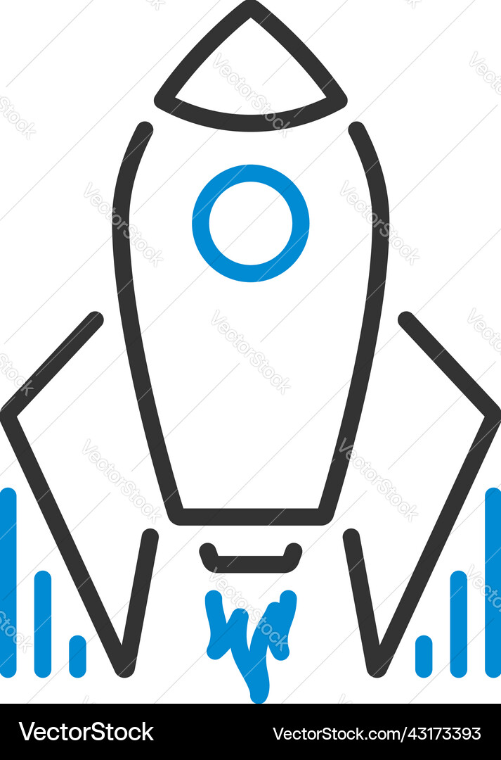 Startup rocket icon Royalty Free Vector Image - VectorStock