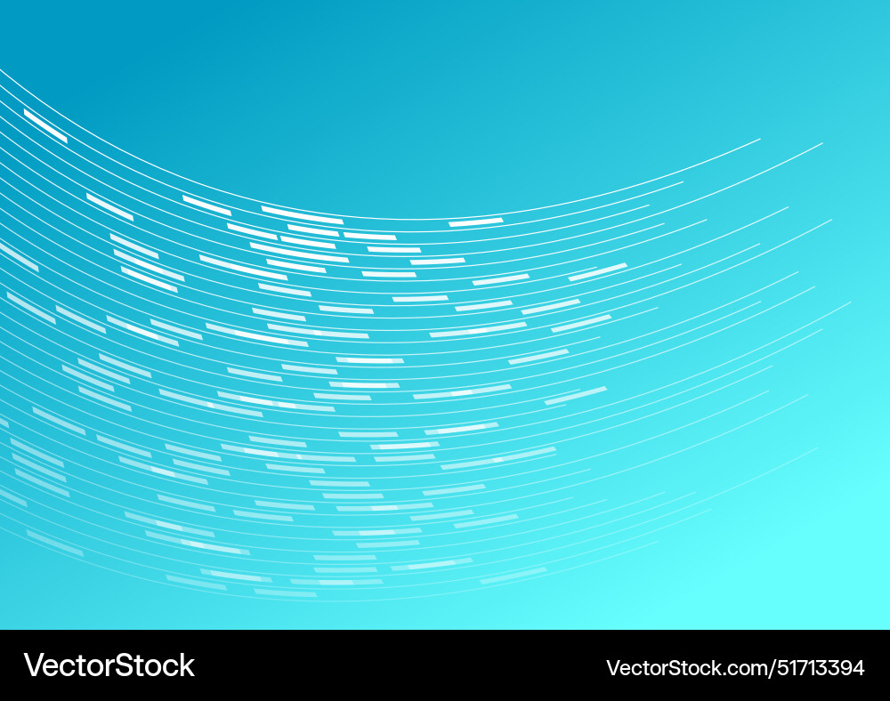 Abstract blue white geometric curved stripes Vector Image
