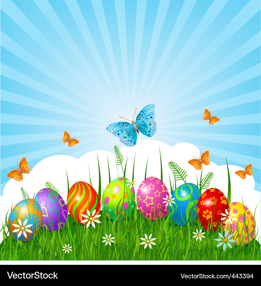 Easter background Royalty Free Vector Image - VectorStock