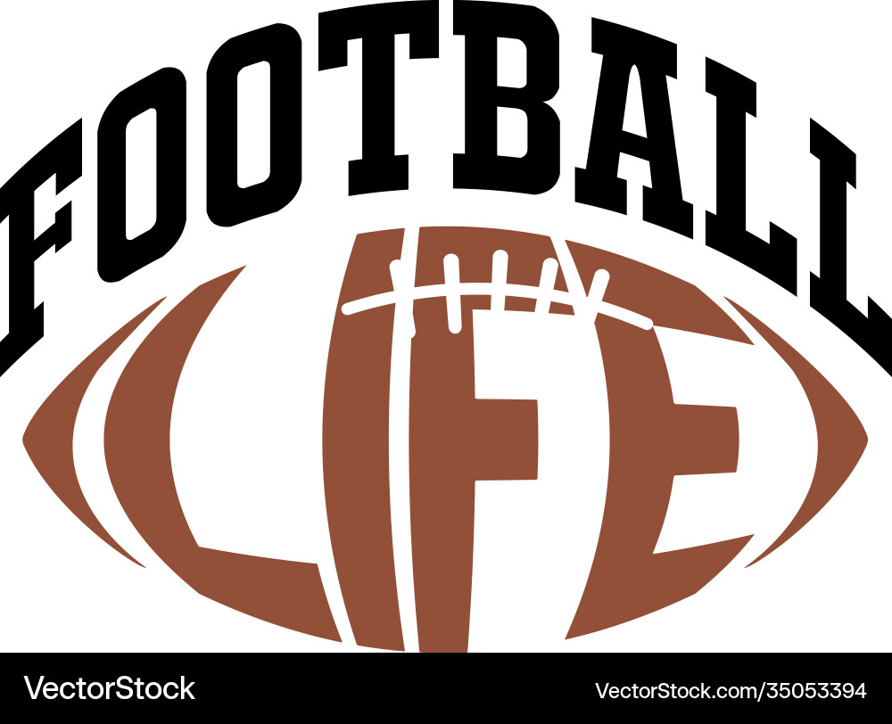 Football life on white background Royalty Free Vector Image