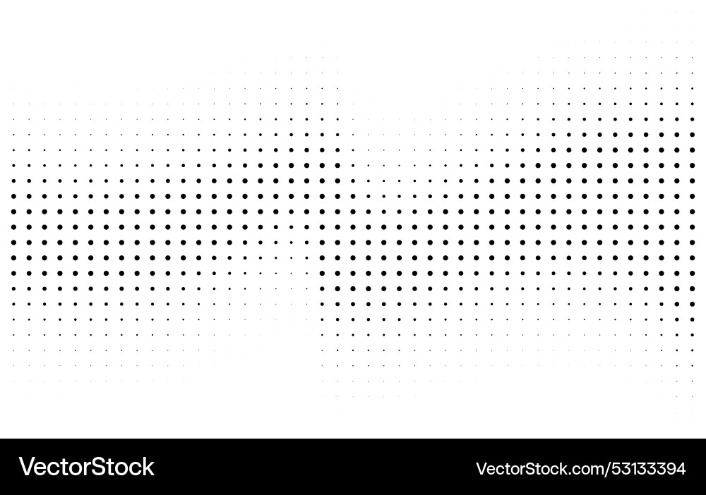 Halftone rhythm black wave dots pattern Royalty Free Vector