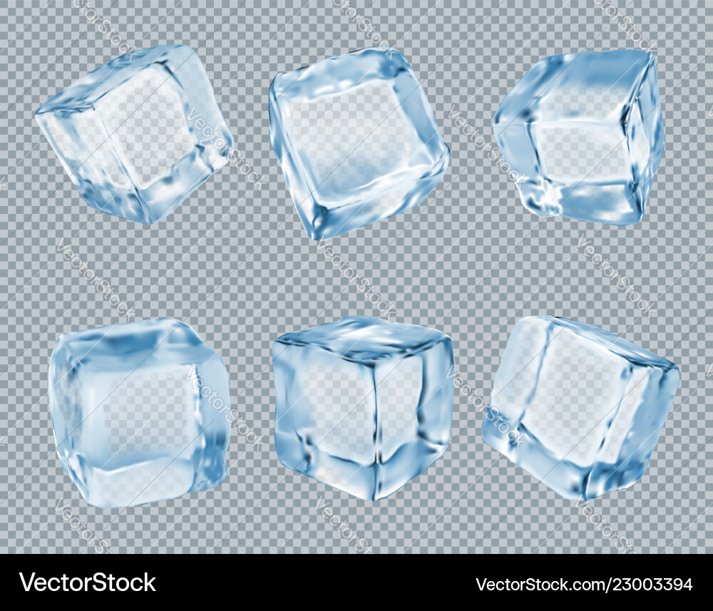 Ice cubes set Royalty Free Vector Image - VectorStock