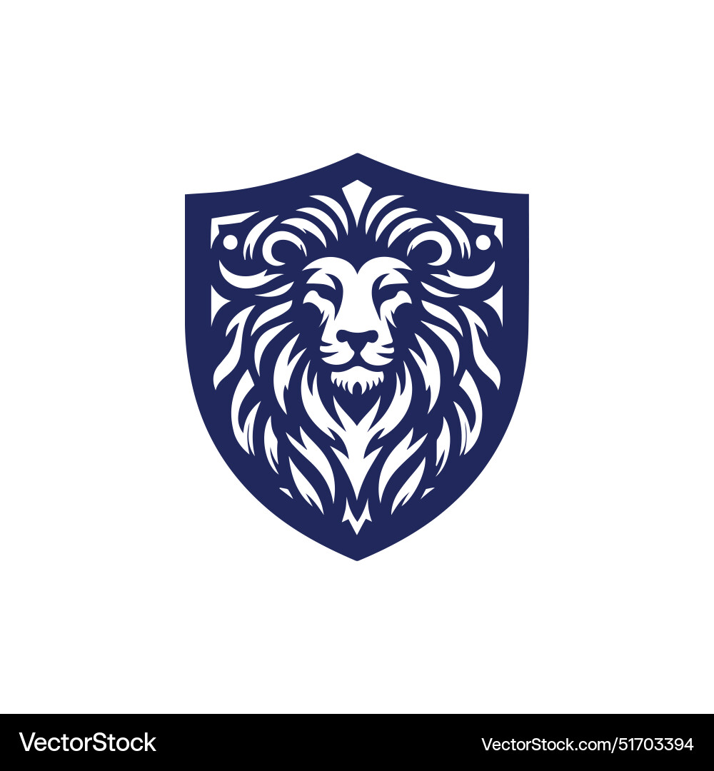 Lion shield logo Royalty Free Vector Image - VectorStock