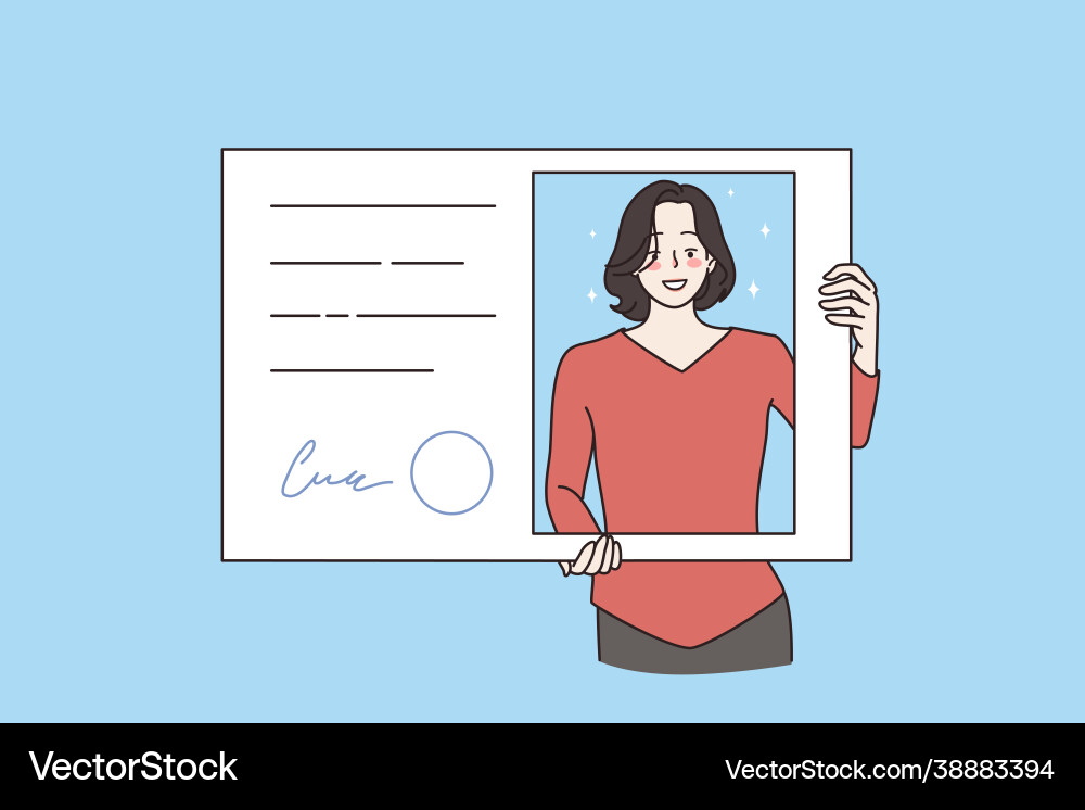 Official document and identification concept Vector Image
