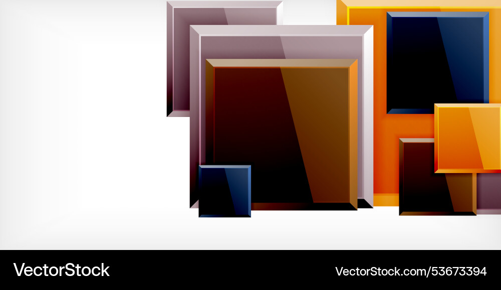 Shiny glossy metallic or plastic square design Vector Image