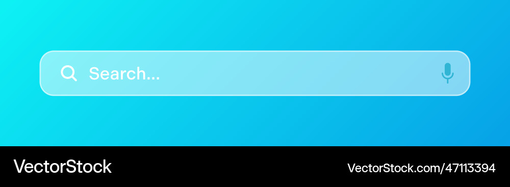 Transparent search bar internet browser engine Vector Image