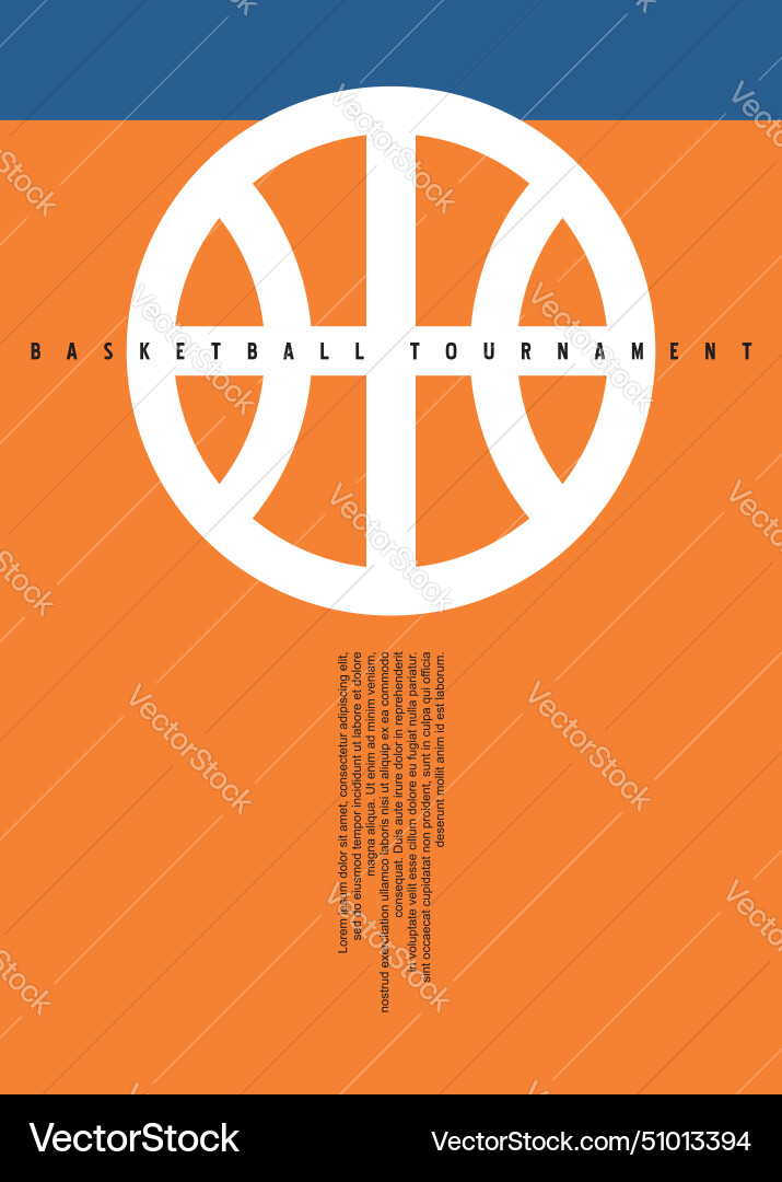 With stylized basketball ball Royalty Free Vector Image