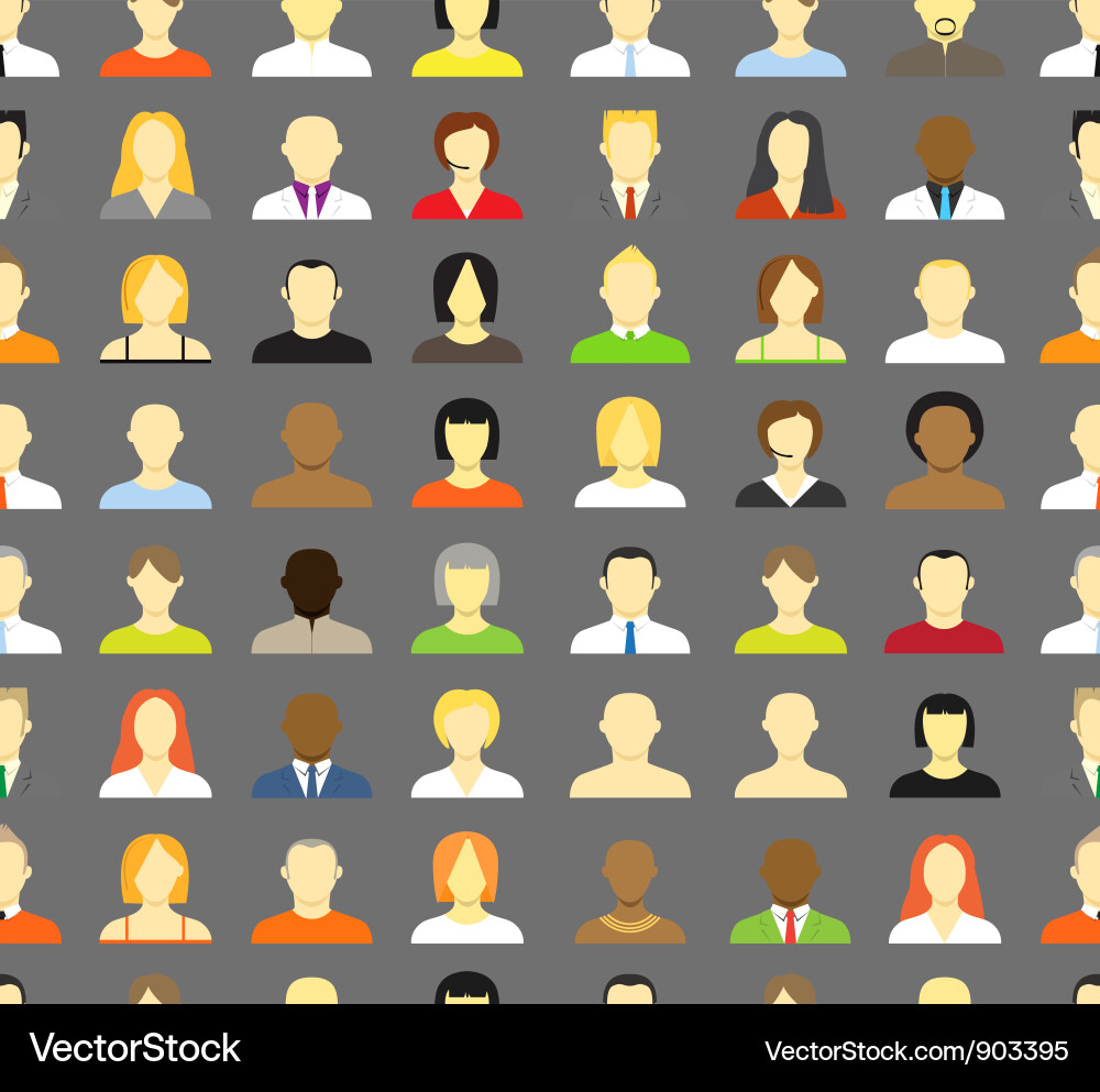 Account icons seamless background Royalty Free Vector Image