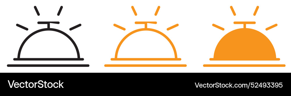 Alert service bell icon for hospitality Royalty Free Vector