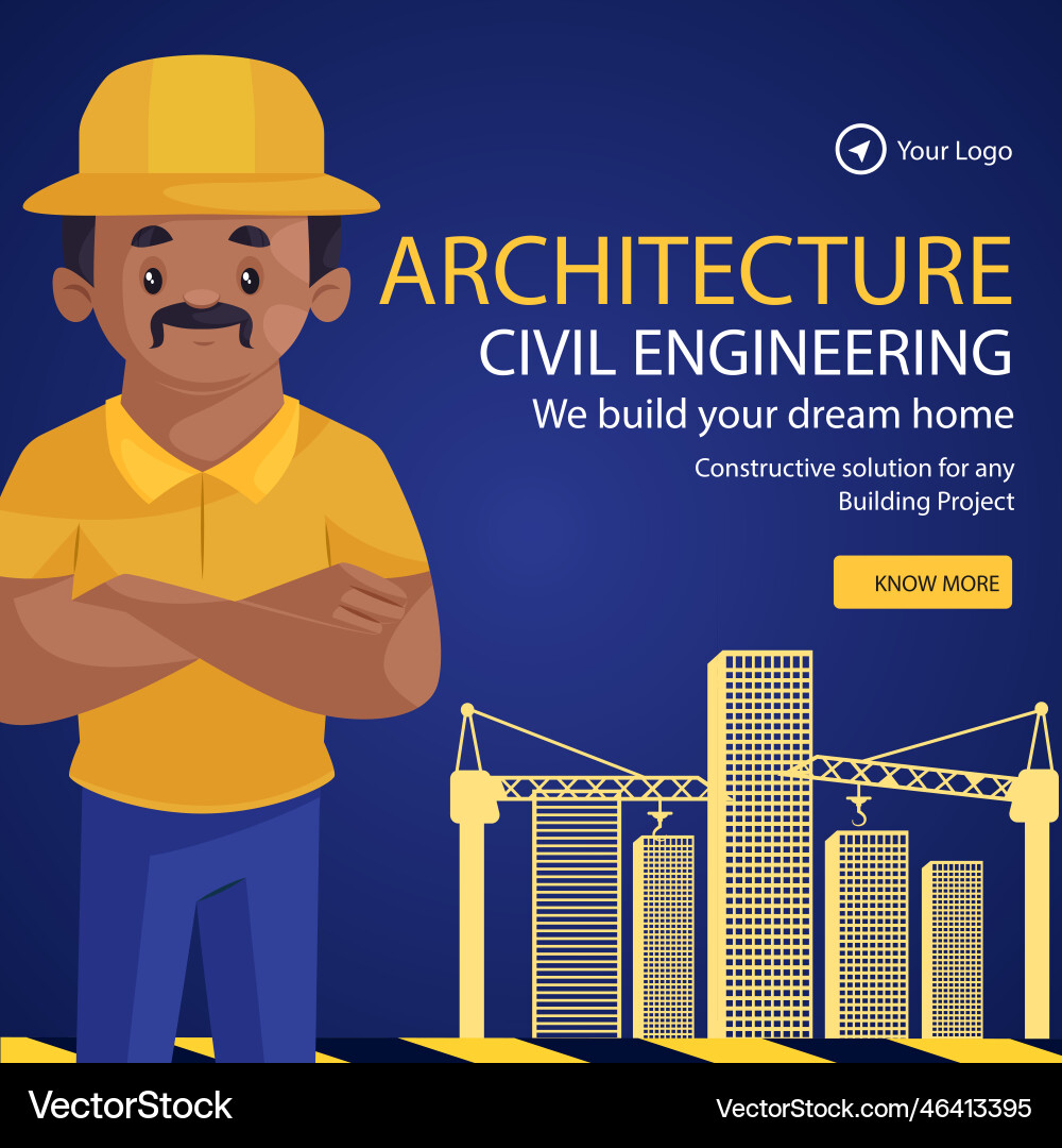 Architecture civil engineering banner design Vector Image