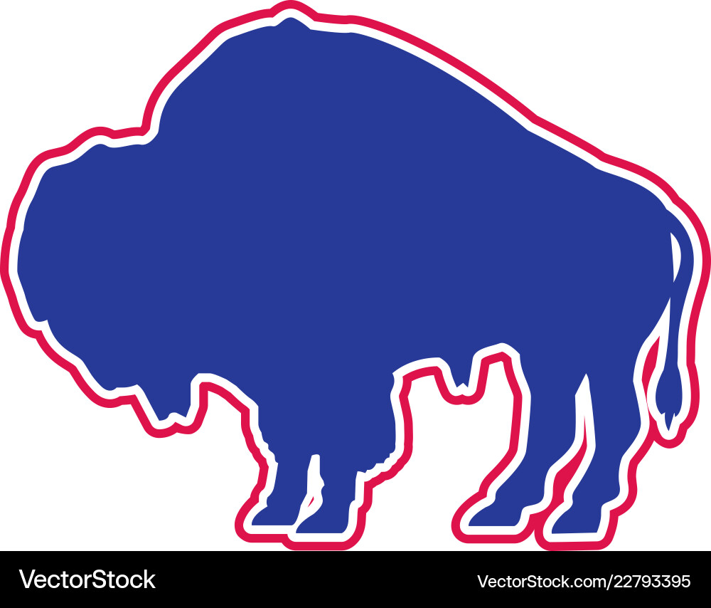 Bison sports logo mascot Royalty Free Vector Image