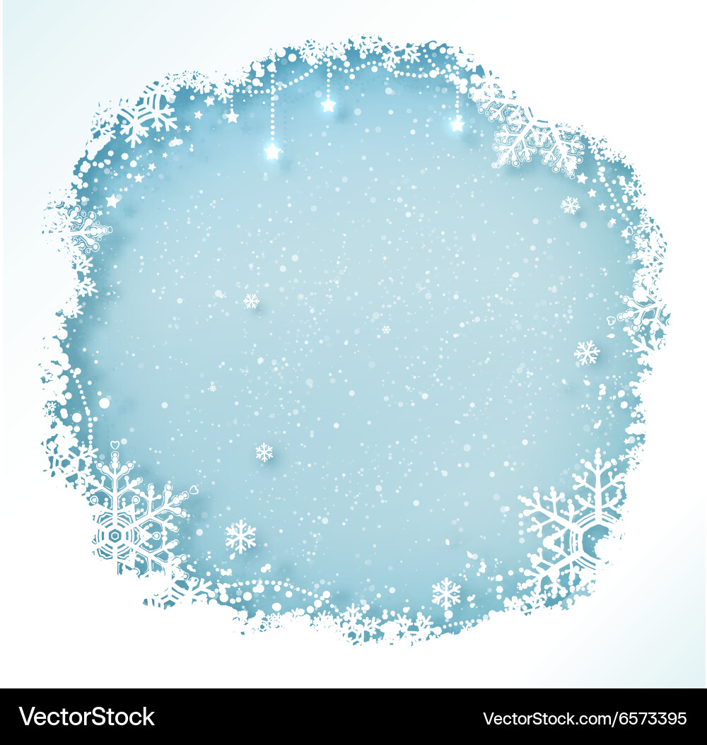 Christmas frame with snowflakes Royalty Free Vector Image