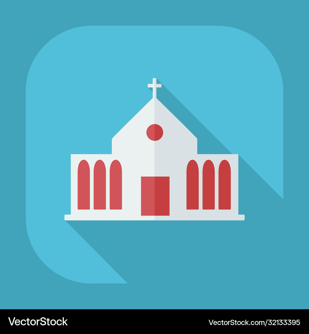 Flat modern design with shadow icons church Vector Image