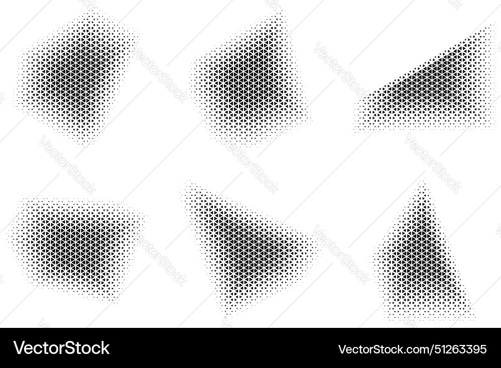 Halftone triangle pattern reprographic technique Vector Image