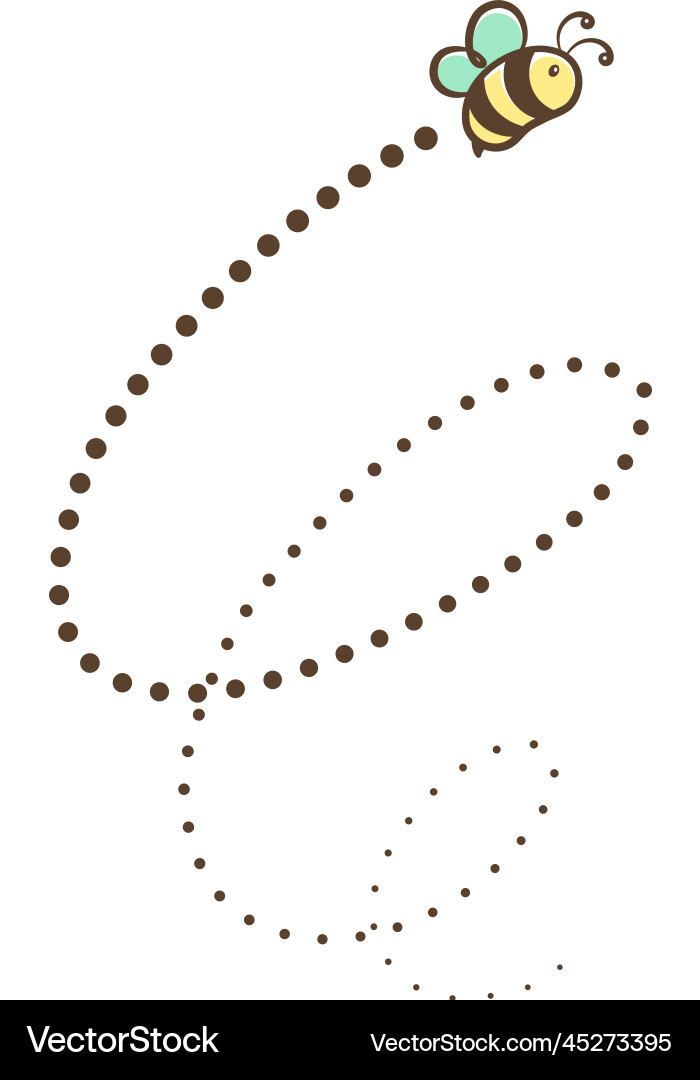 Honey Bee Trail Clipart Royalty Free Vector Image