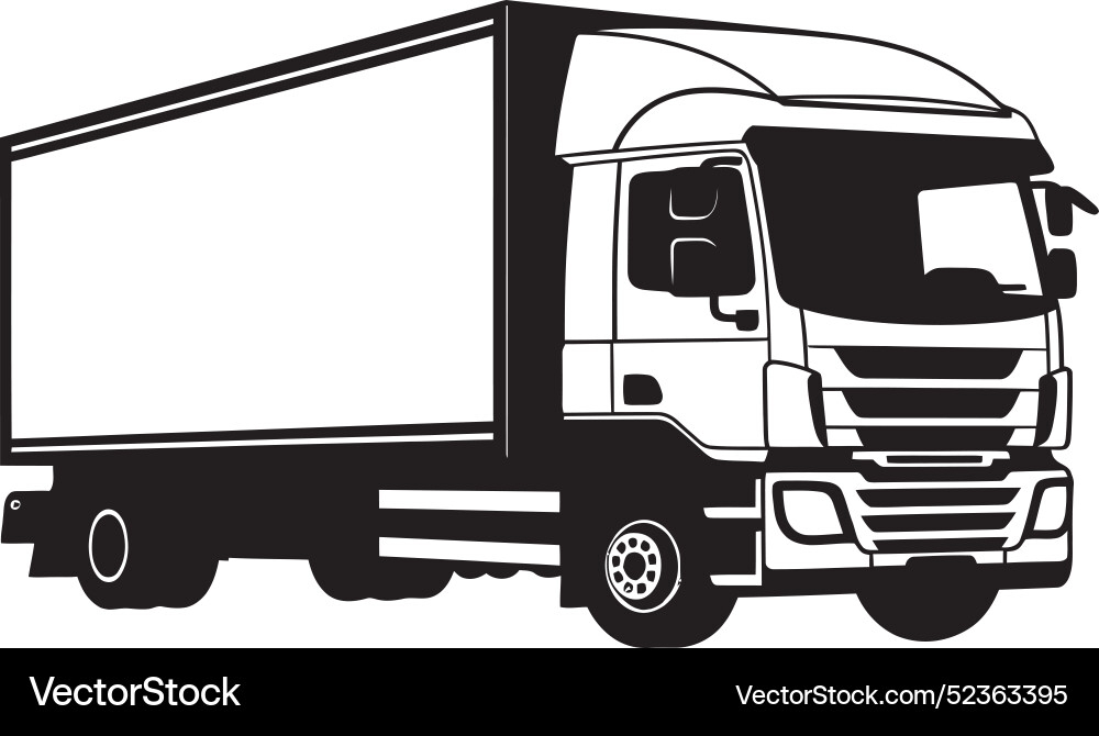 Modern commercial vehicle fleet graphic Royalty Free Vector
