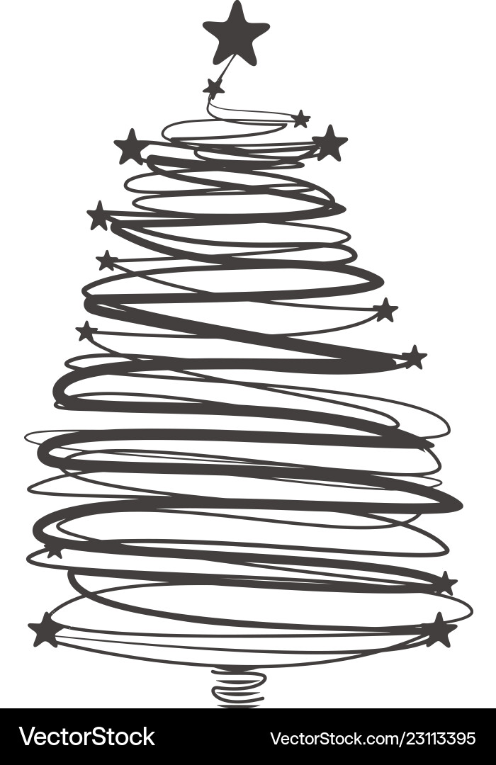 New year tree Royalty Free Vector Image - VectorStock