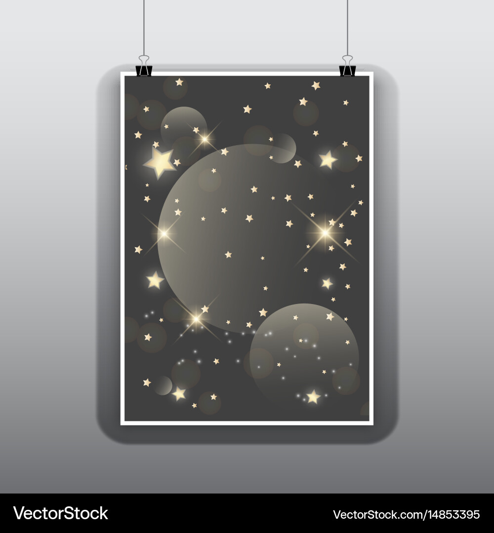 Starry poster design Royalty Free Vector Image