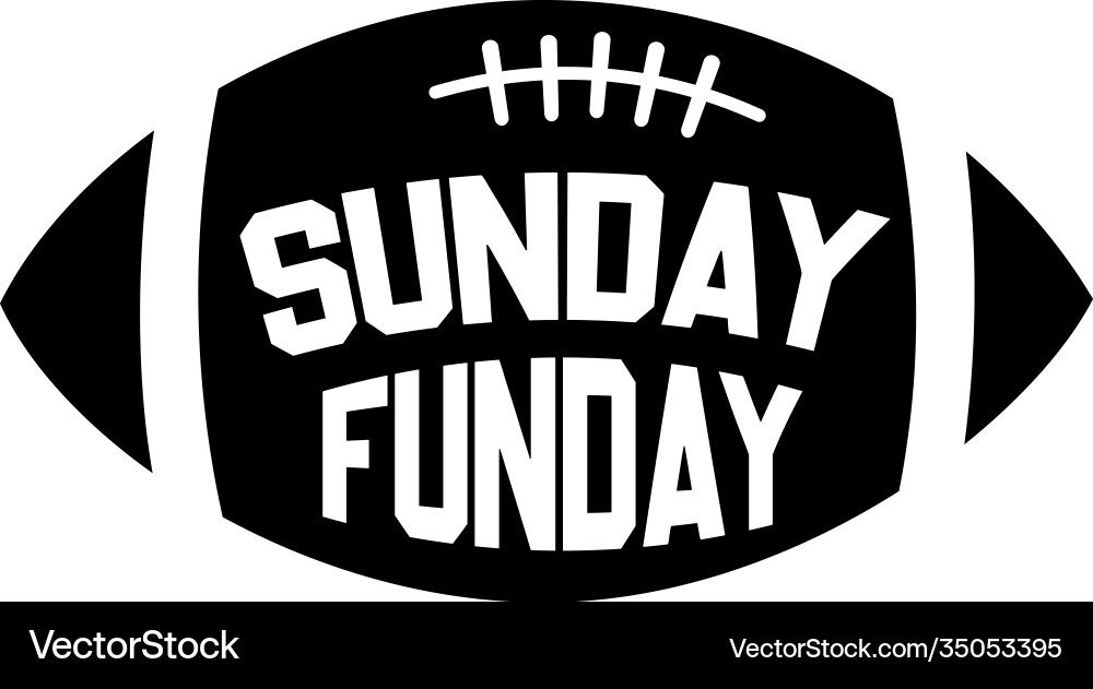 Sunday funday on white background Royalty Free Vector Image
