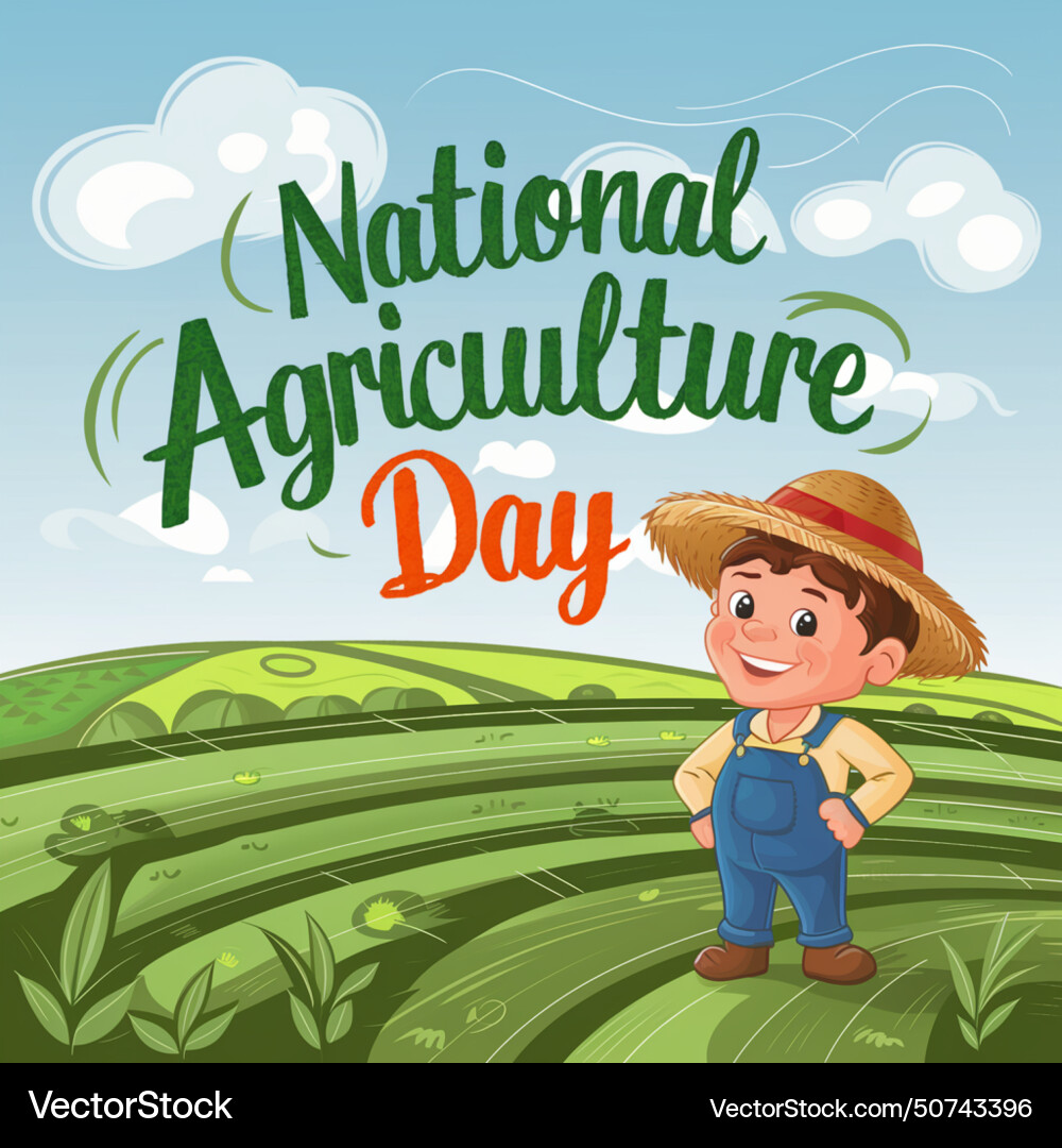 Agriculture farmer day design national Royalty Free Vector