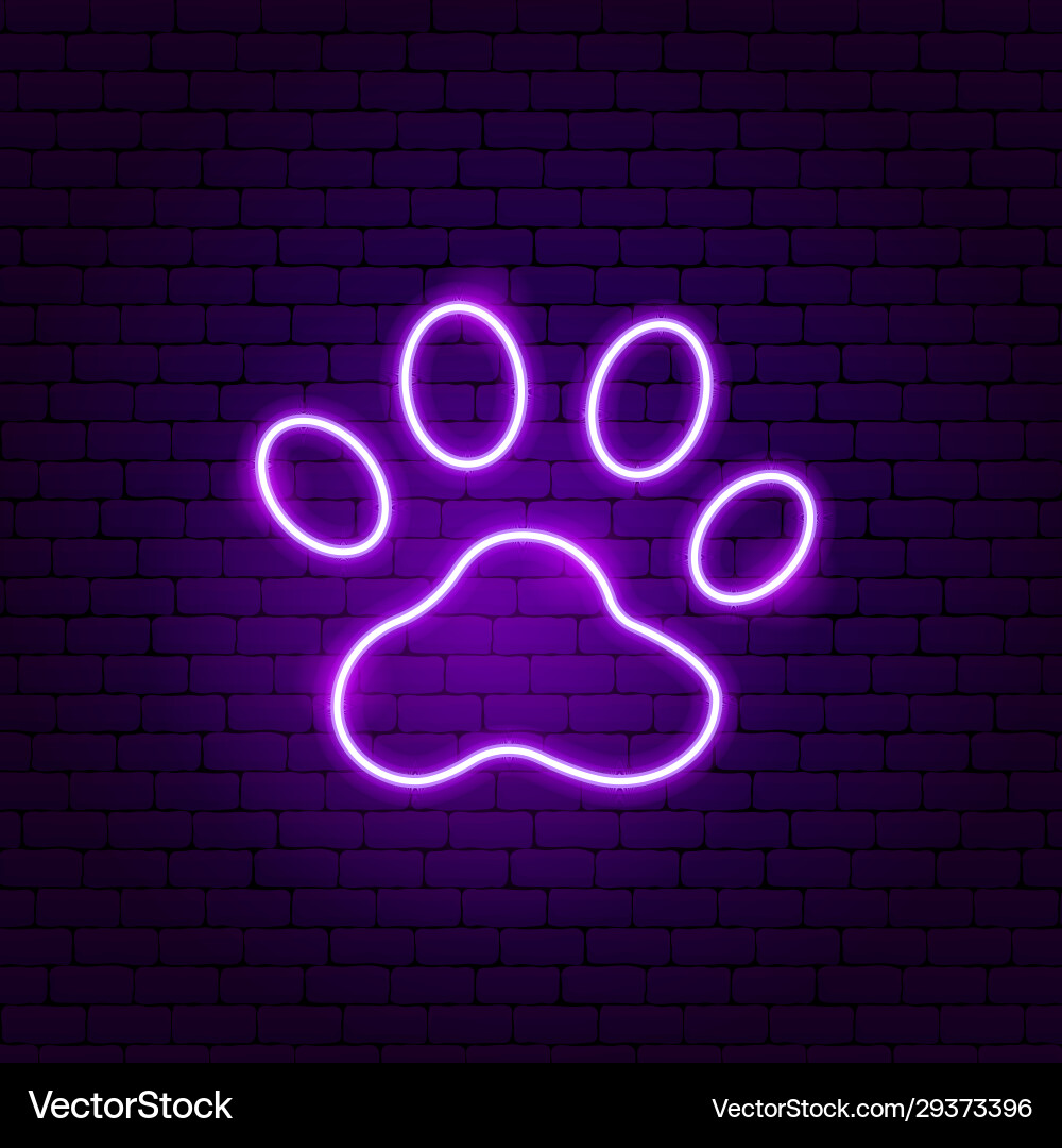 Dog Neon Paw Vector Images (over 2,700)