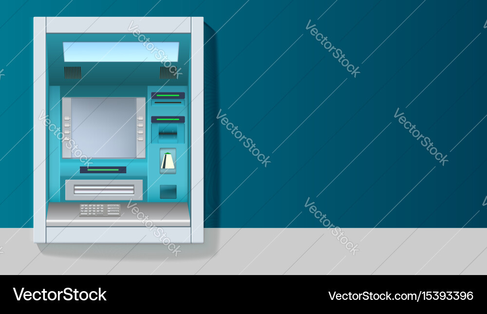 Bank cash machine atm - automated teller Vector Image