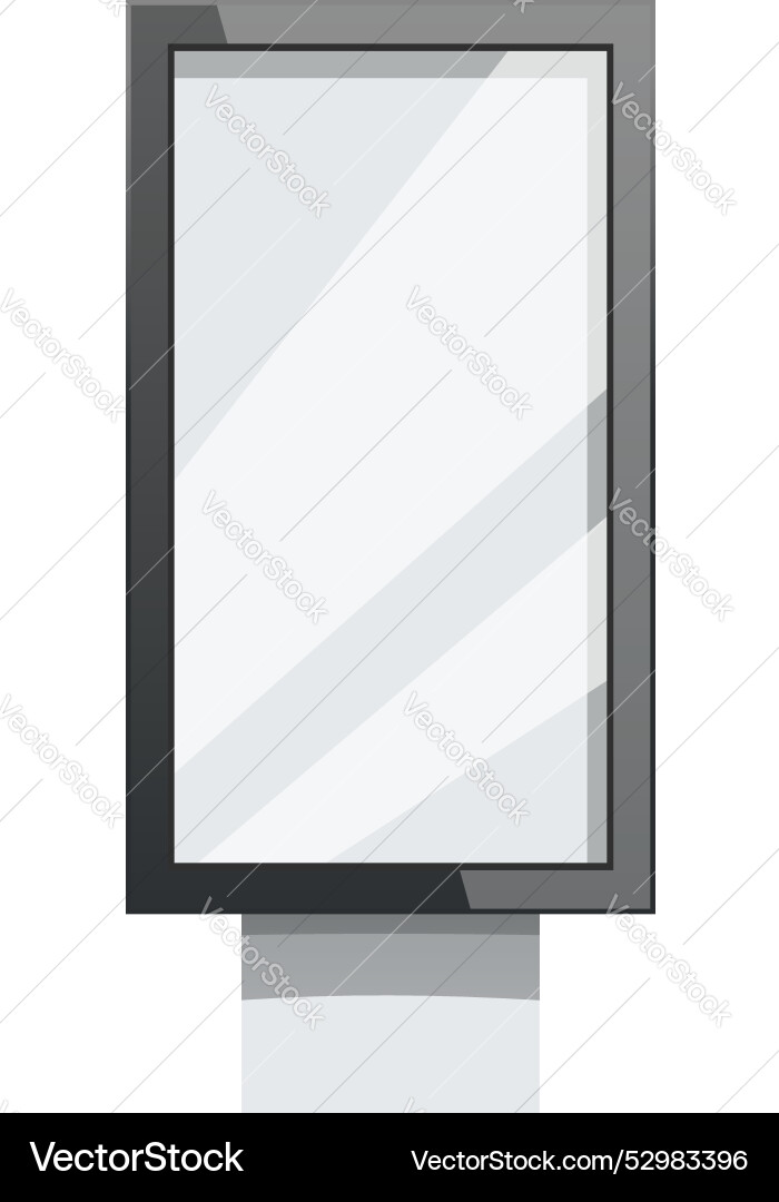 Blank digital interactive advertising touchscreen Vector Image