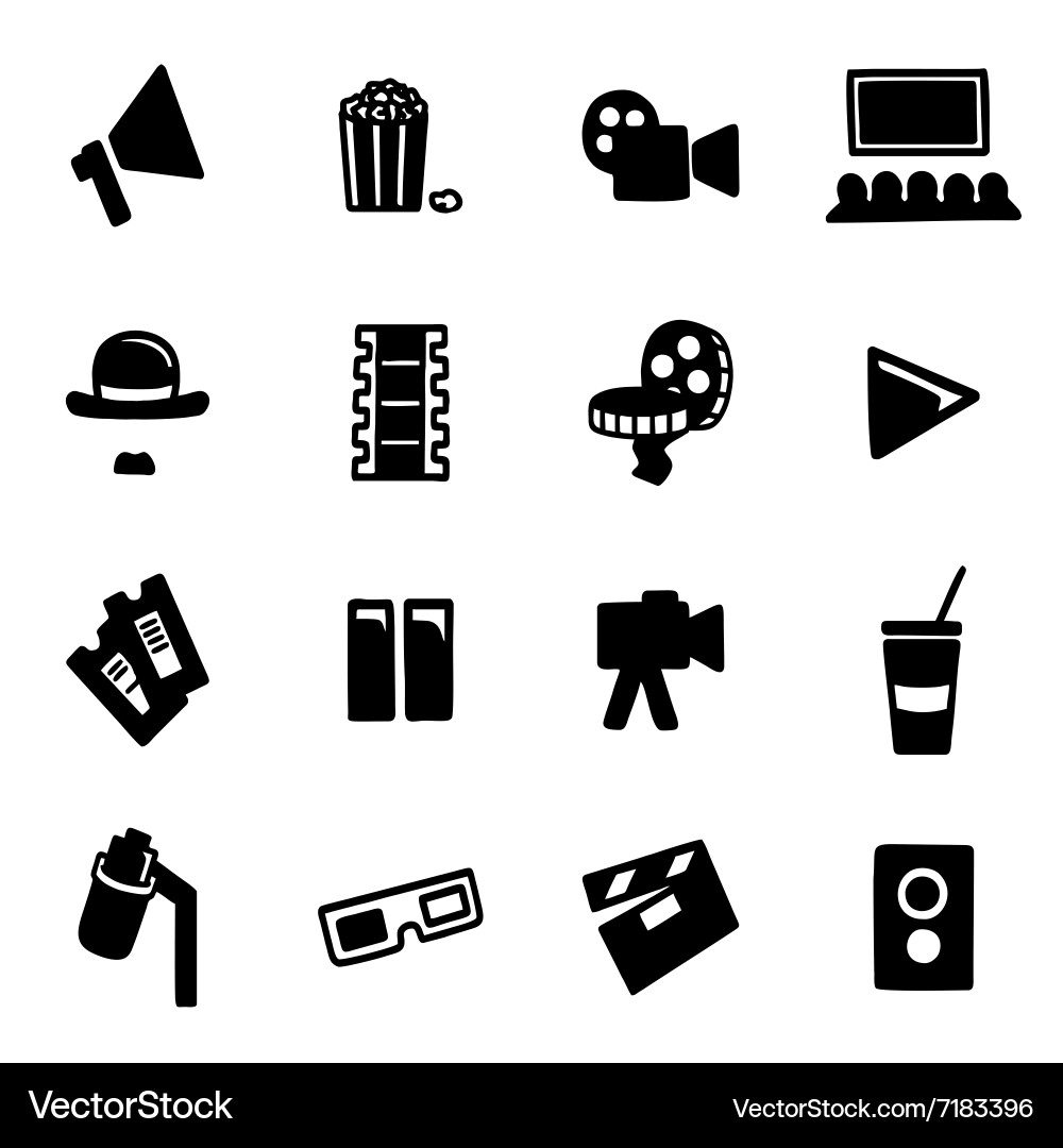 Cinema icon set Royalty Free Vector Image - VectorStock