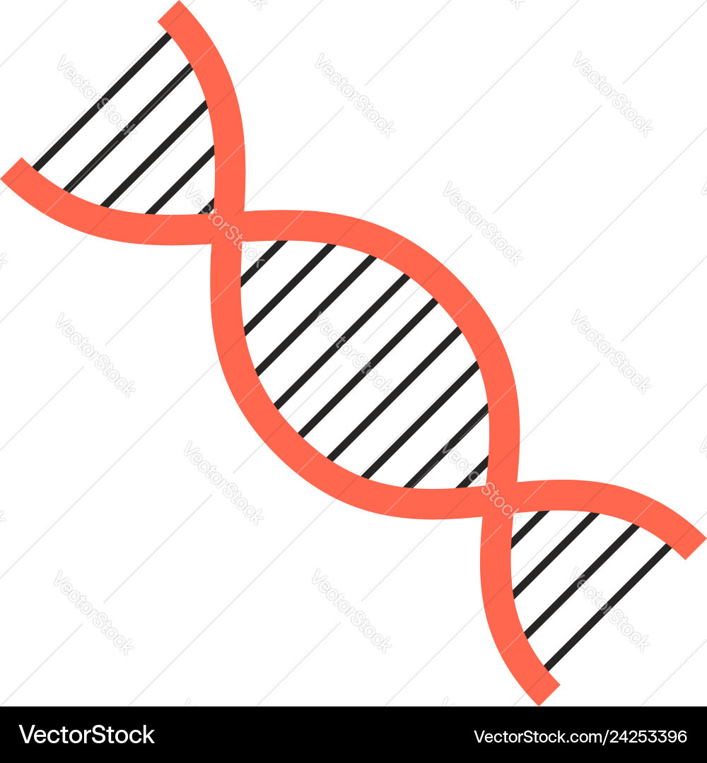 Dna icon cartoon style Royalty Free Vector Image